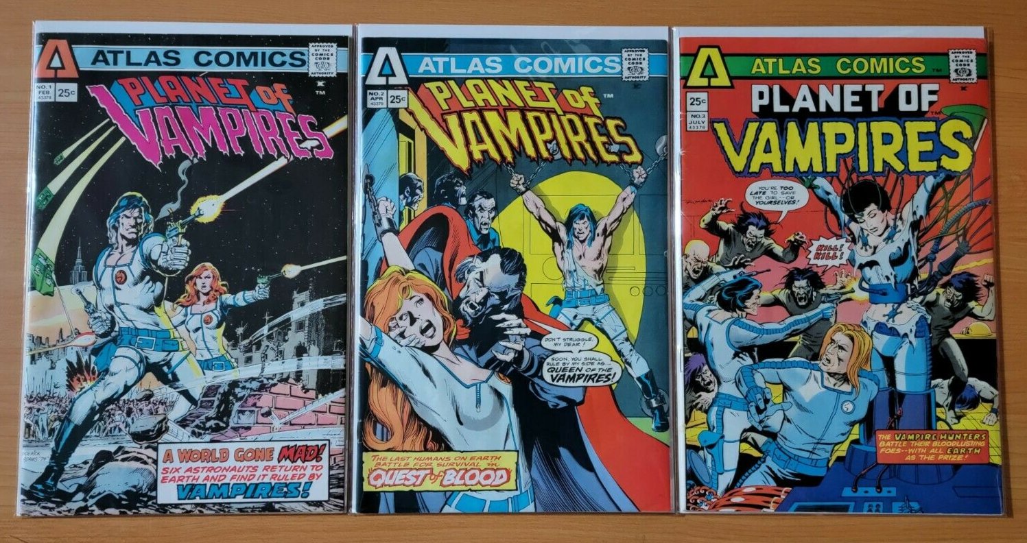 Planet of Vampires 1-3 Complete Set Run! ~ VERY FINE VF ~ 1975 Atlas ...