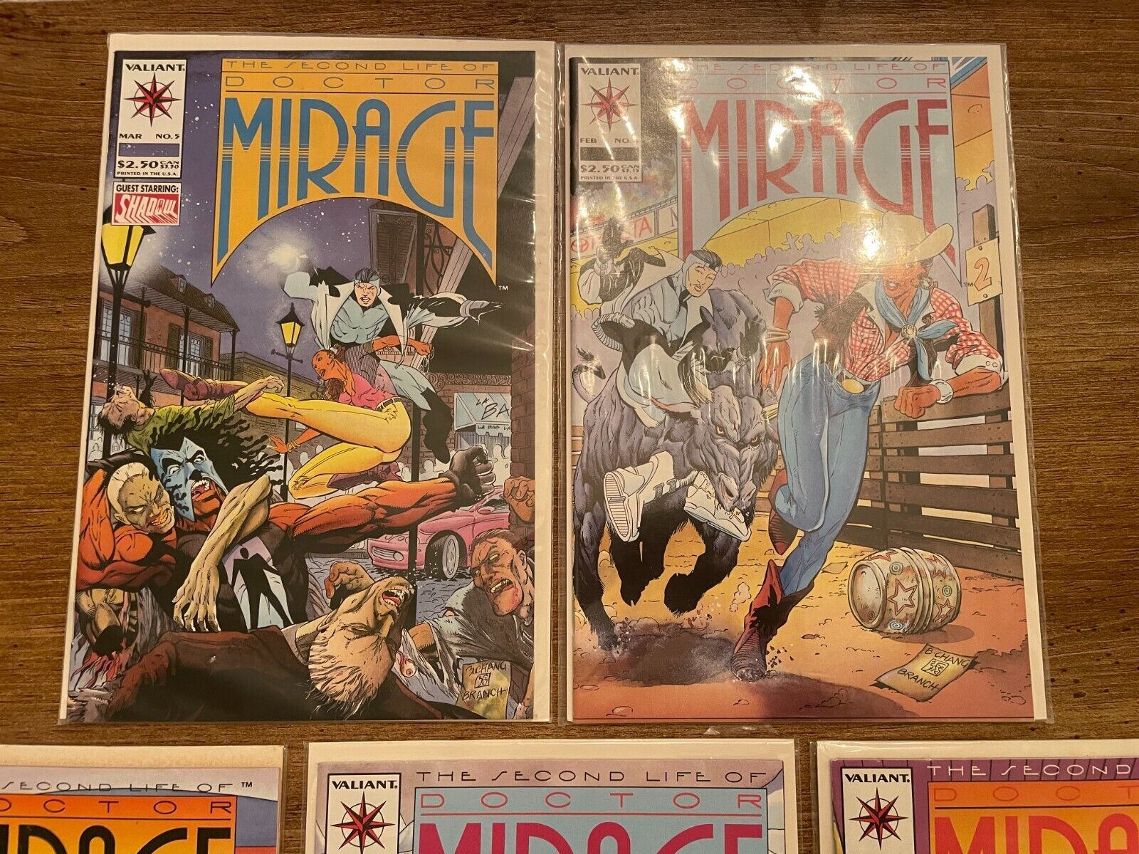 Lot Of 5 Doctor Mirage Valiant Comic Books # 1 2 3 4 5 Second Life Of ...