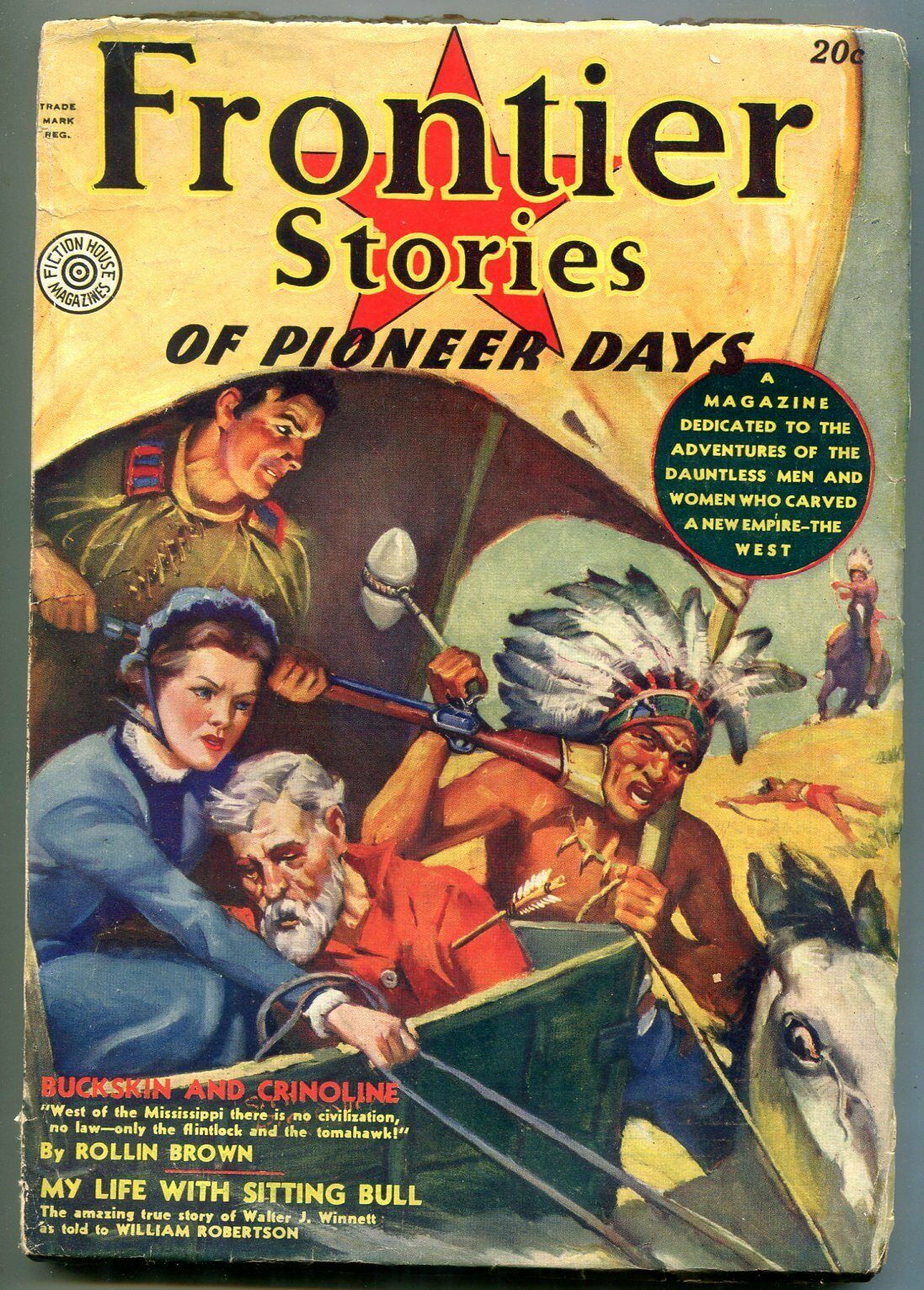 Frontier Stories Pulp Fall 1937- Sidney Riesenberg- Sons of the Alamo ...