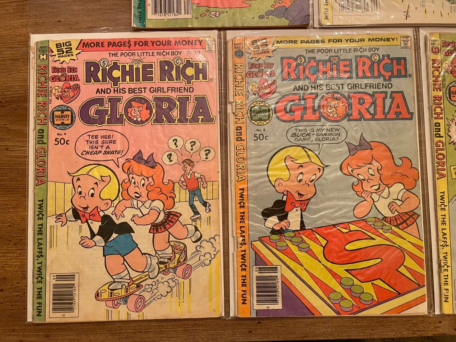 5 Richie Rich & His Best Girlfriend Gloria Harvey Comic Books # 7 8 9 ...