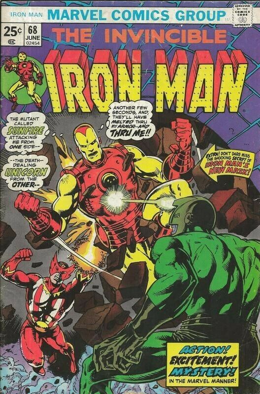 Iron Man #68 ORIGINAL Vintage 1974 Marvel Comics | Comic Books - Bronze ...