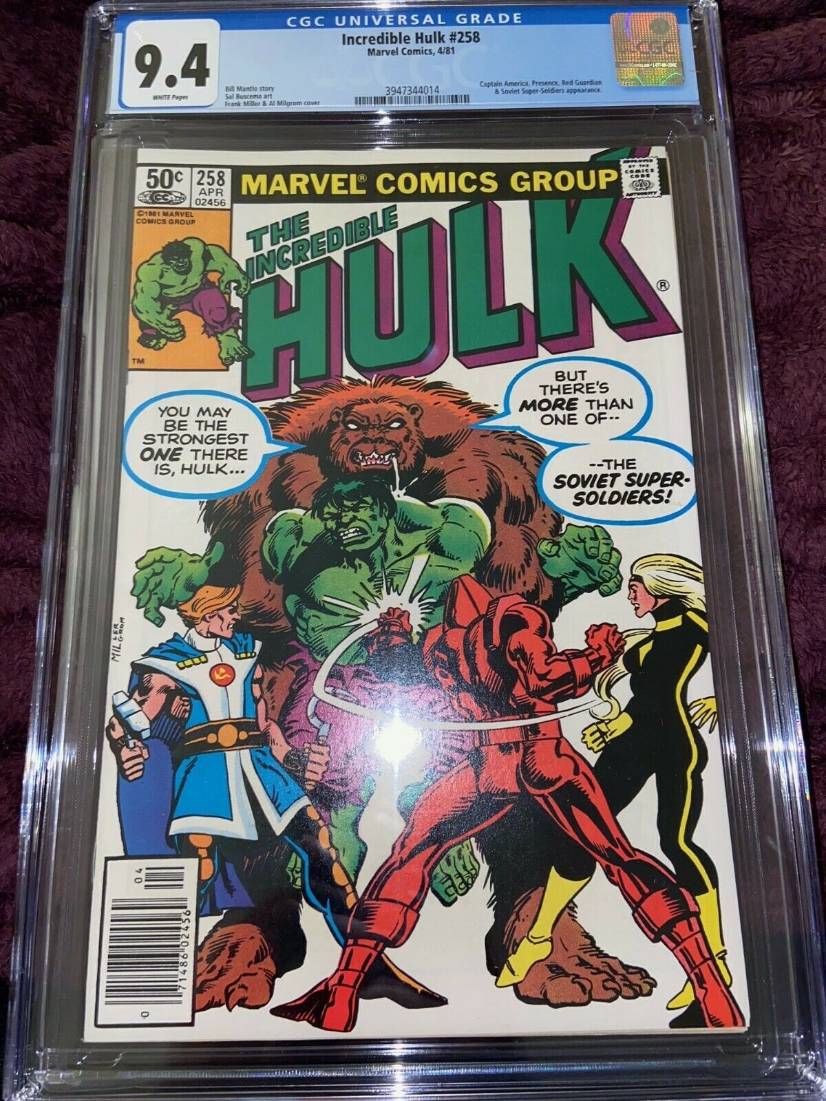 Incredible Hulk 258, 1st Soviet Super Soldiers, Ursa Major, CGC 9.4 ...