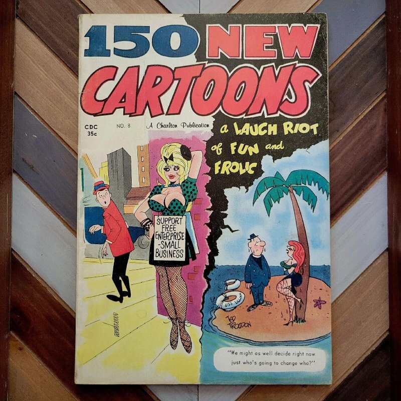 150 NEW CARTOONS #8 VG/FN (Charlton 1964) 96 Pgs RARE Silver Age Humor ...