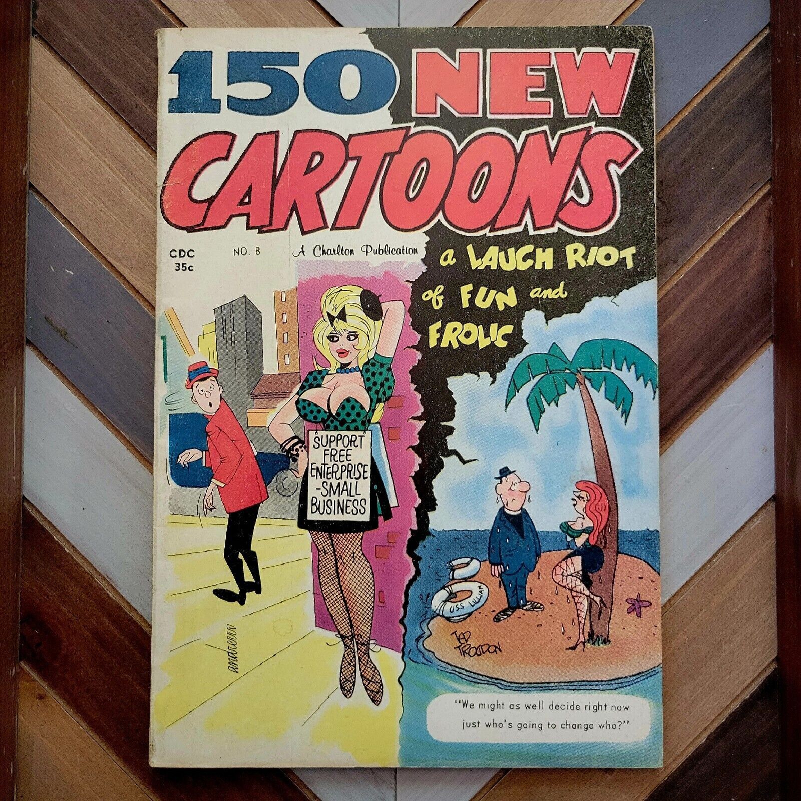 150 NEW CARTOONS #8 VG/FN (Charlton 1964) 96 Pgs RARE Silver Age Humor ...