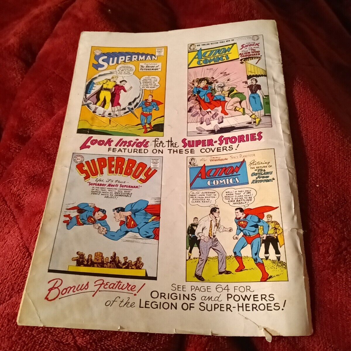 1961 Giant Superman Annual #4 DC Comics silver age origin legion of superheroes | Comic Books ...