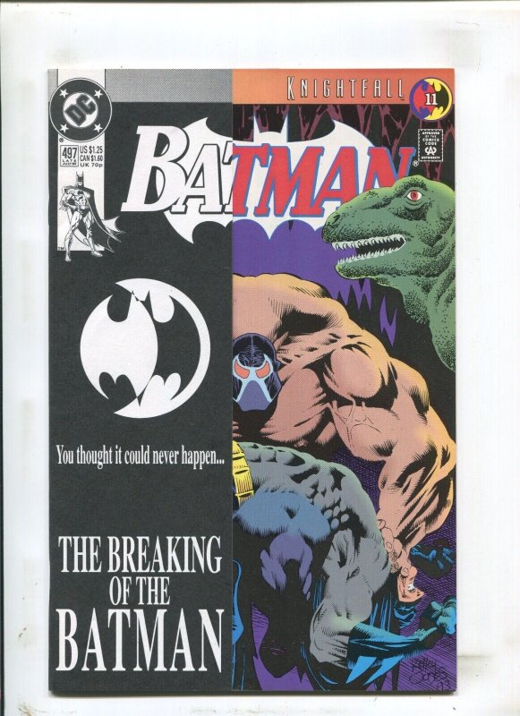 Batman #497 - Card Stock Overlay Variant/Bane Breaks Batman's Back (9.2 ...