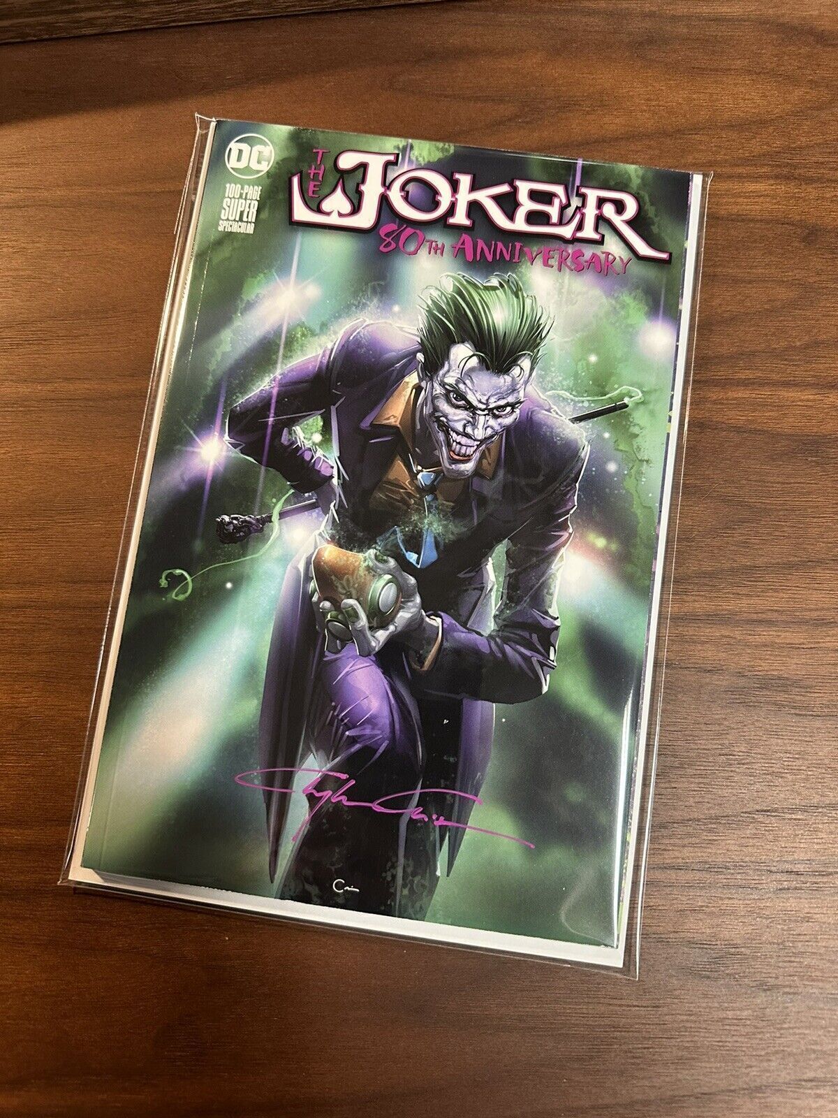 Joker 80th Anniversary Signed Clayton Crain Scorpion Comics Variant NM ...