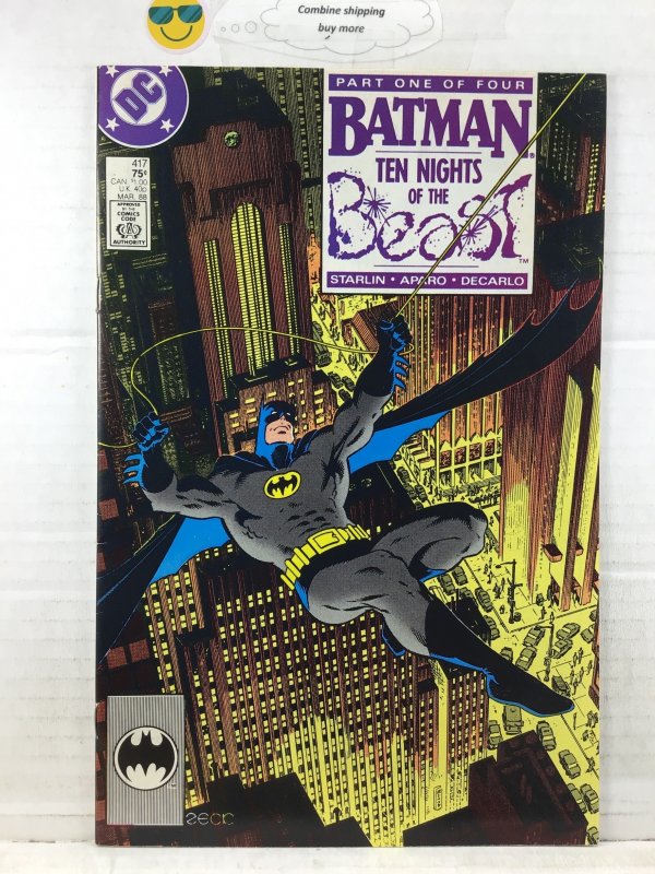 Batman #417 (1988) vfn - nm key 1 st appearance of KG beast | Comic ...