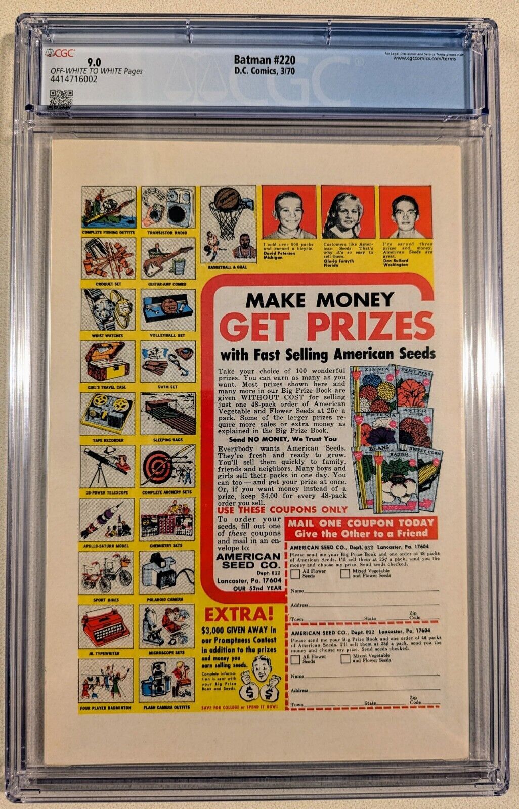 Batman #220 CGC 9.0 First Reveal Of New DC Logo Neal Adams Cover Key ...