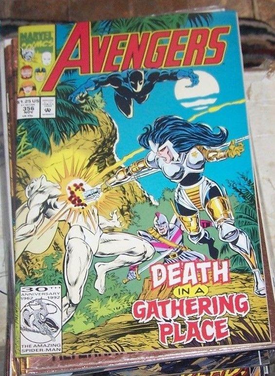 Avengers # 356 1992, Marvel black panther vision thor black panther ...