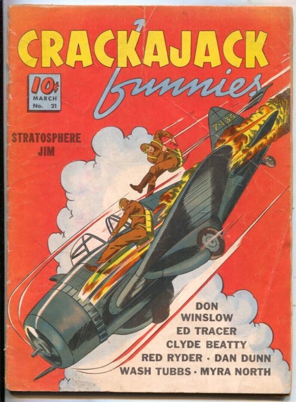 Crackajack Funnies #21 1940-Dell-Reprints newspaper comics-Stratosphere ...