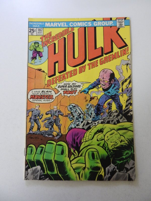 The Incredible Hulk #187 (1975) FN/VF condition | Comic Books - Bronze ...
