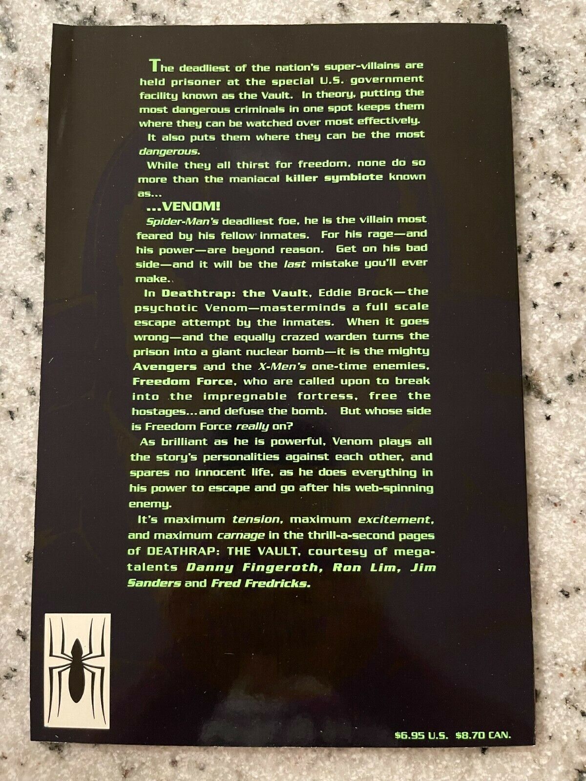 Venom Deathtrap: The Vault Marvel Comics NM 1st Print Comic Book Spider ...