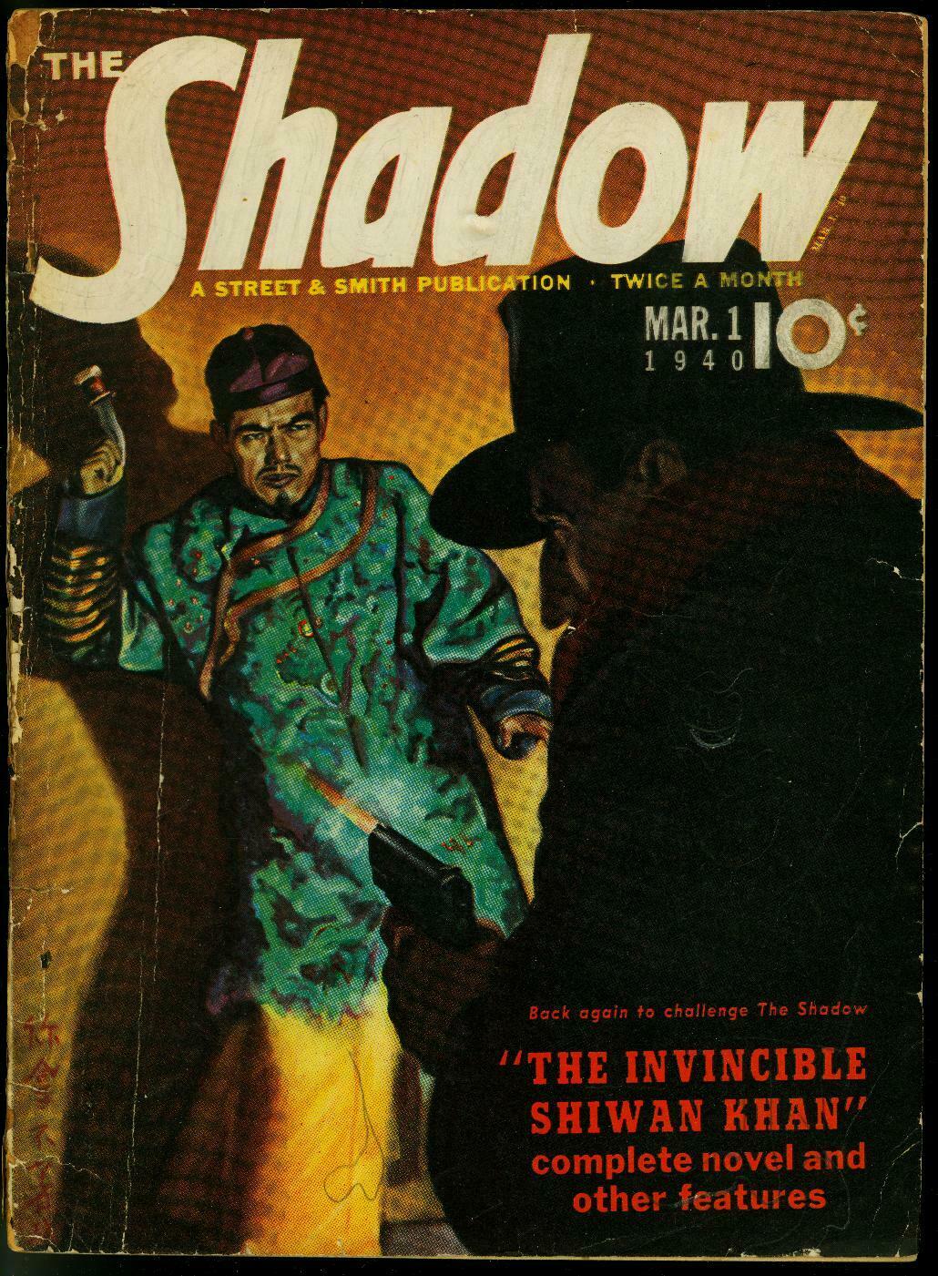 The Shadow Pulp March 1 1940- Invincible Shiwan Khan G/VG | Comic ...