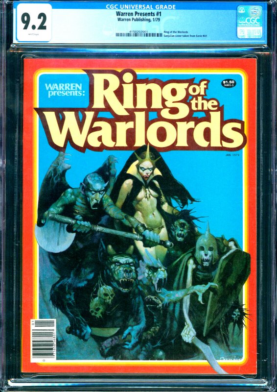 Warren Publishing #1 Sanjulian Cover Warren Publishing 1979 CGC 9.2 ...