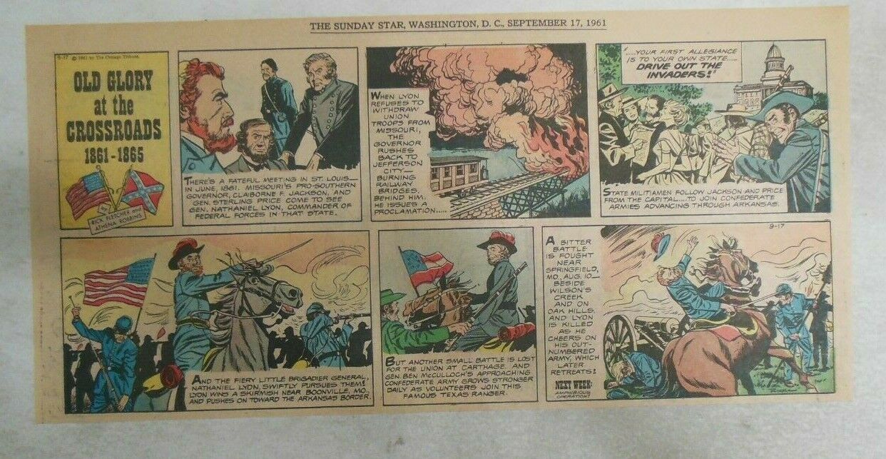 Old Glory at the Crossroads by Rick Fletcher 9/17/1961 Size: 7.5 x 15 ...