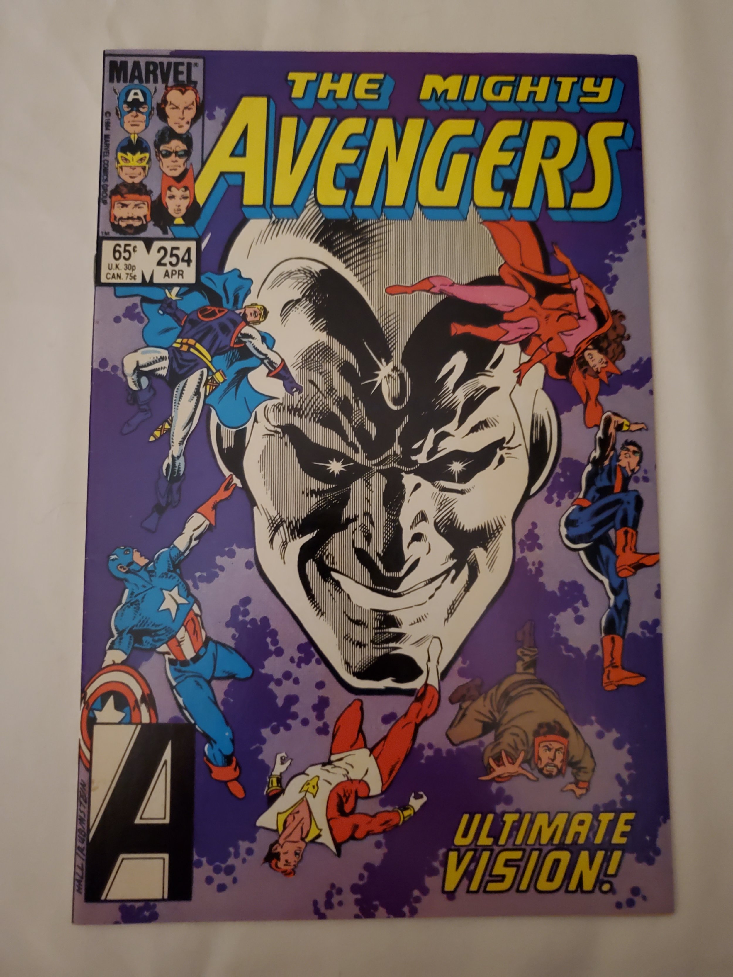 Avengers 254 Very Fine/Near Mint Cover by Joe Rubinstein | Comic Books ...