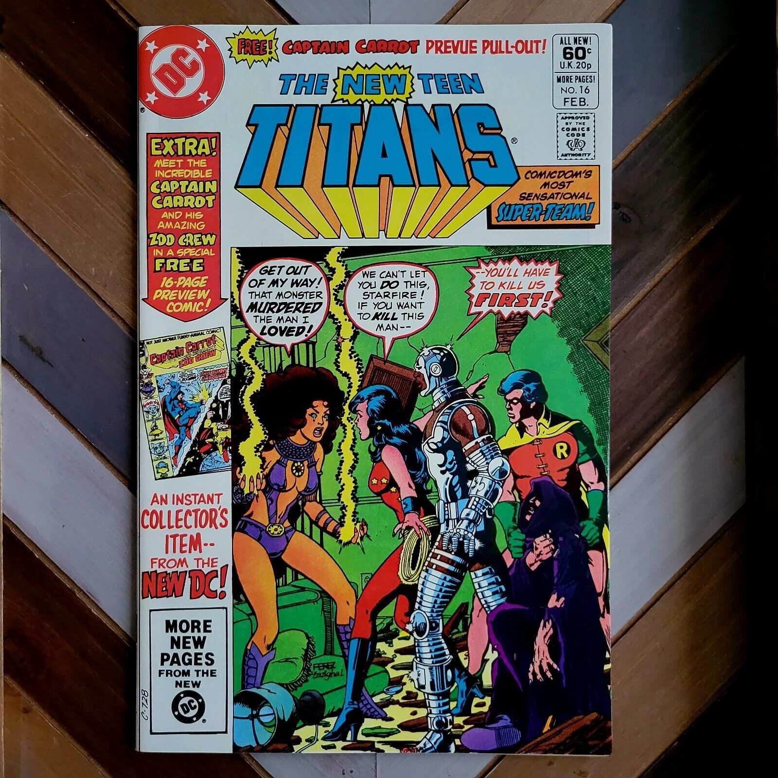 New Teen Titans #15 & 16 Set (DC 1982) BROTHERHOOD of EVIL + STARFIRE ...