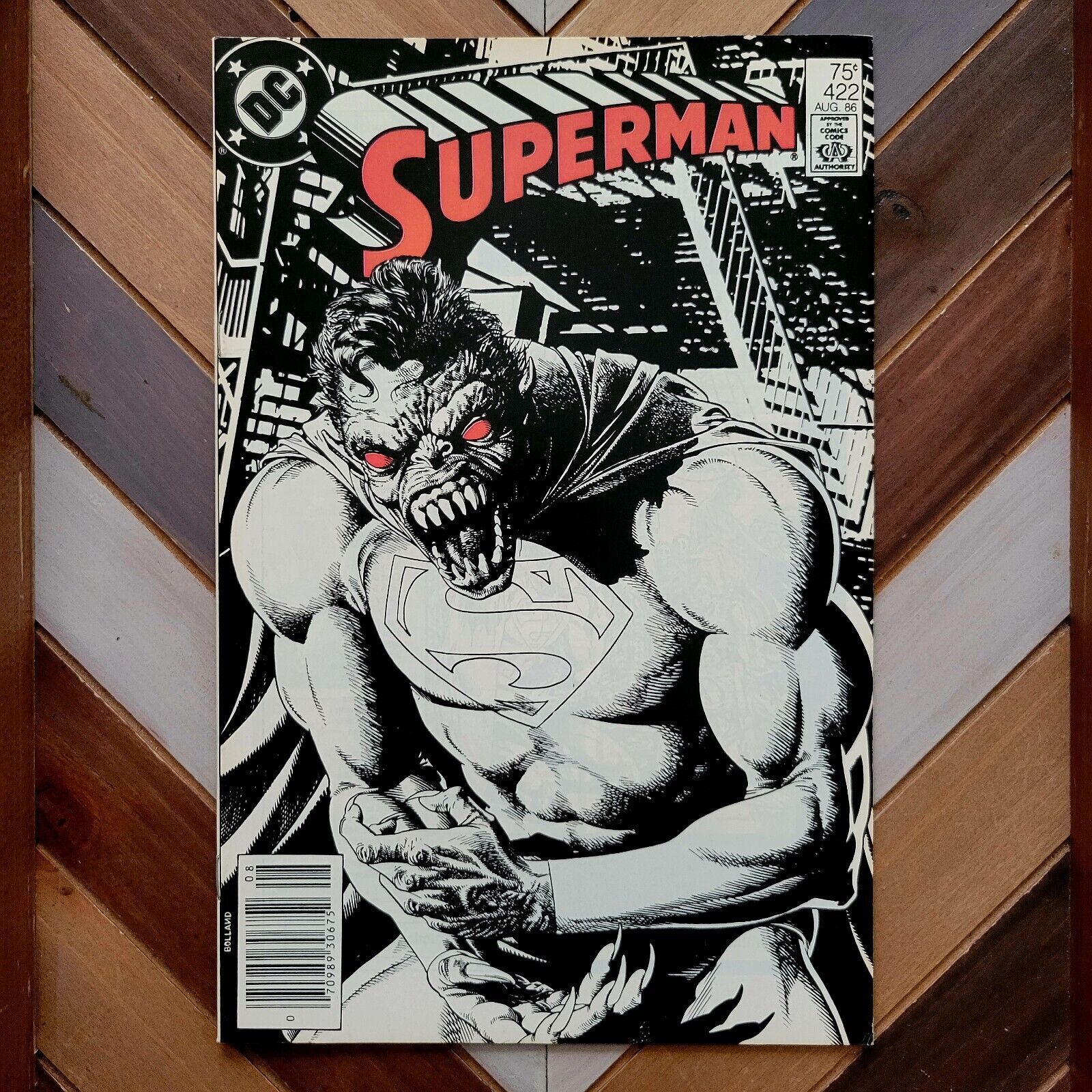SUPERMAN #422 VF (1986) Newsstand Bolland WEREWOLF cover, Marv Wolfman ...