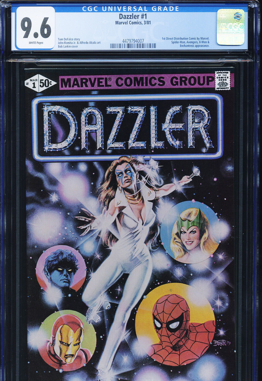 DAZZLER #1- CGC-9.6, WP - Spider-Man, Avengers, & X-Men appearance ...