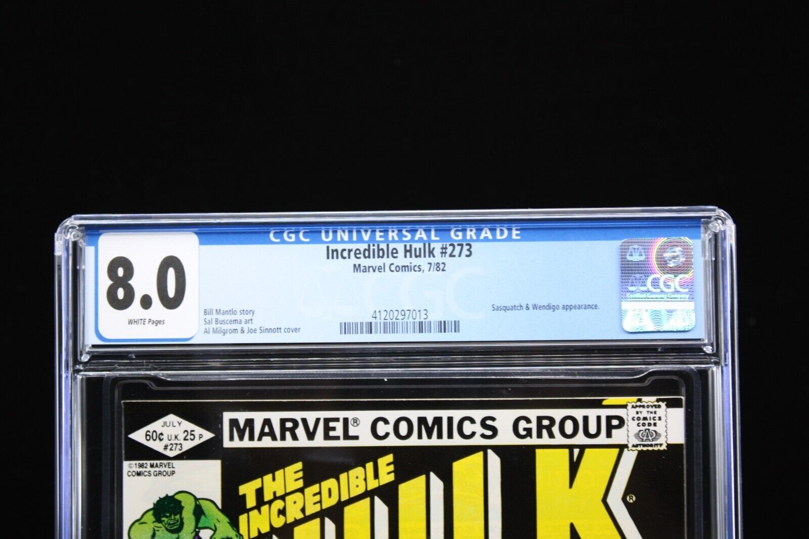 Incredible Hulk #273 - Al Milgrom Cover / Sal Buscema Art (CGC 8.0 ...