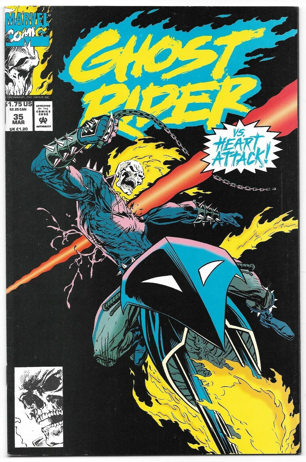 Ghost Rider #35 (04/1993) Marvel Comics vs Heart Attack! | Comic Books ...