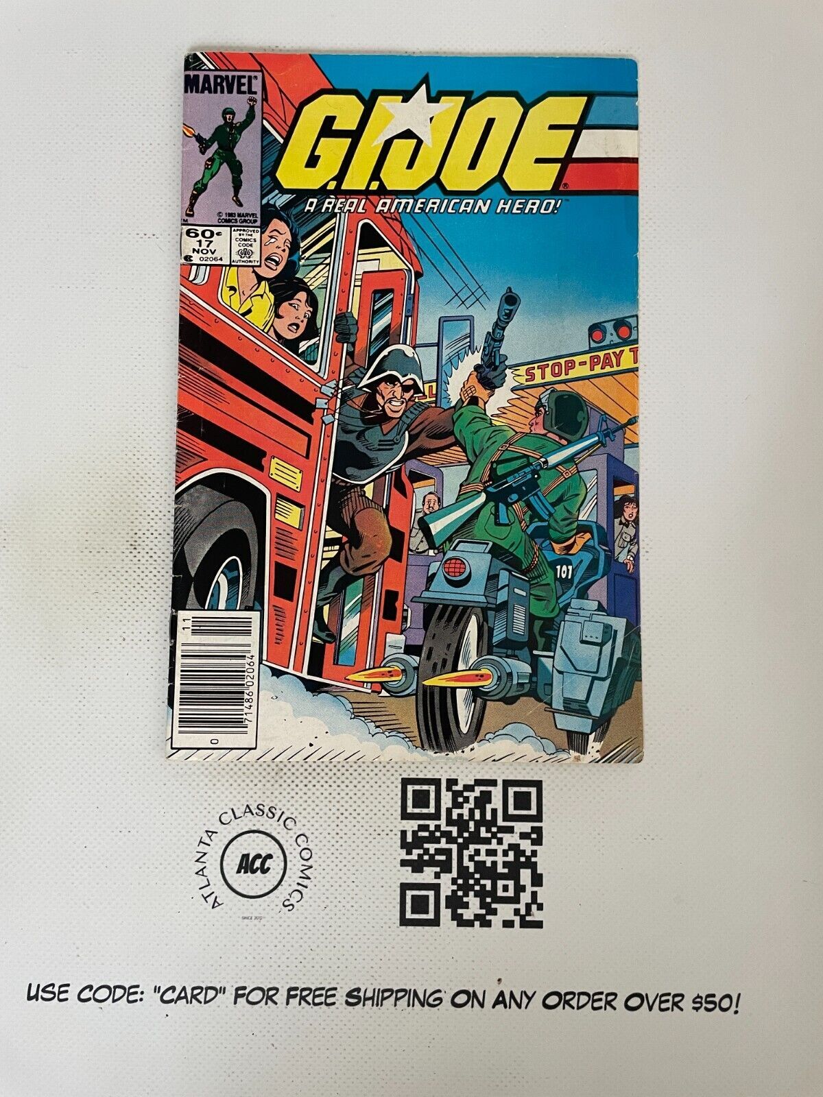 G.I. Joe # 17 VF Marvel Comic Book Duke Snake Eyes Cobra Duke Shadow 11 ...