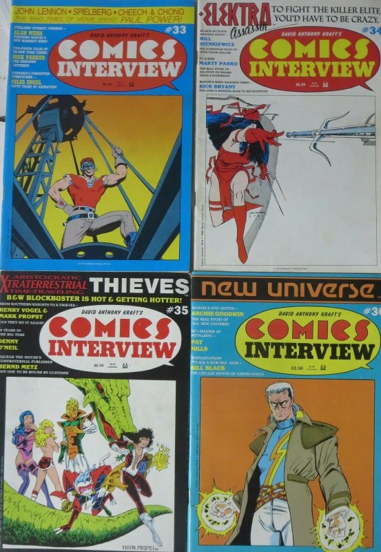 COMICS INTERVIEW MAGAZINE COLLECTION! 15 issues- Grimjack, TMNT, Archie ...