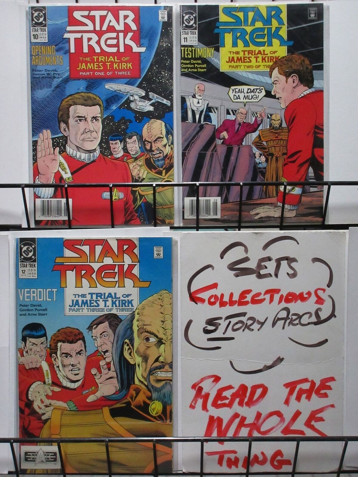 STAR TREK (1990 DC) 10-12 Gordon Purcell, Arne Starr "Trial of James T ...