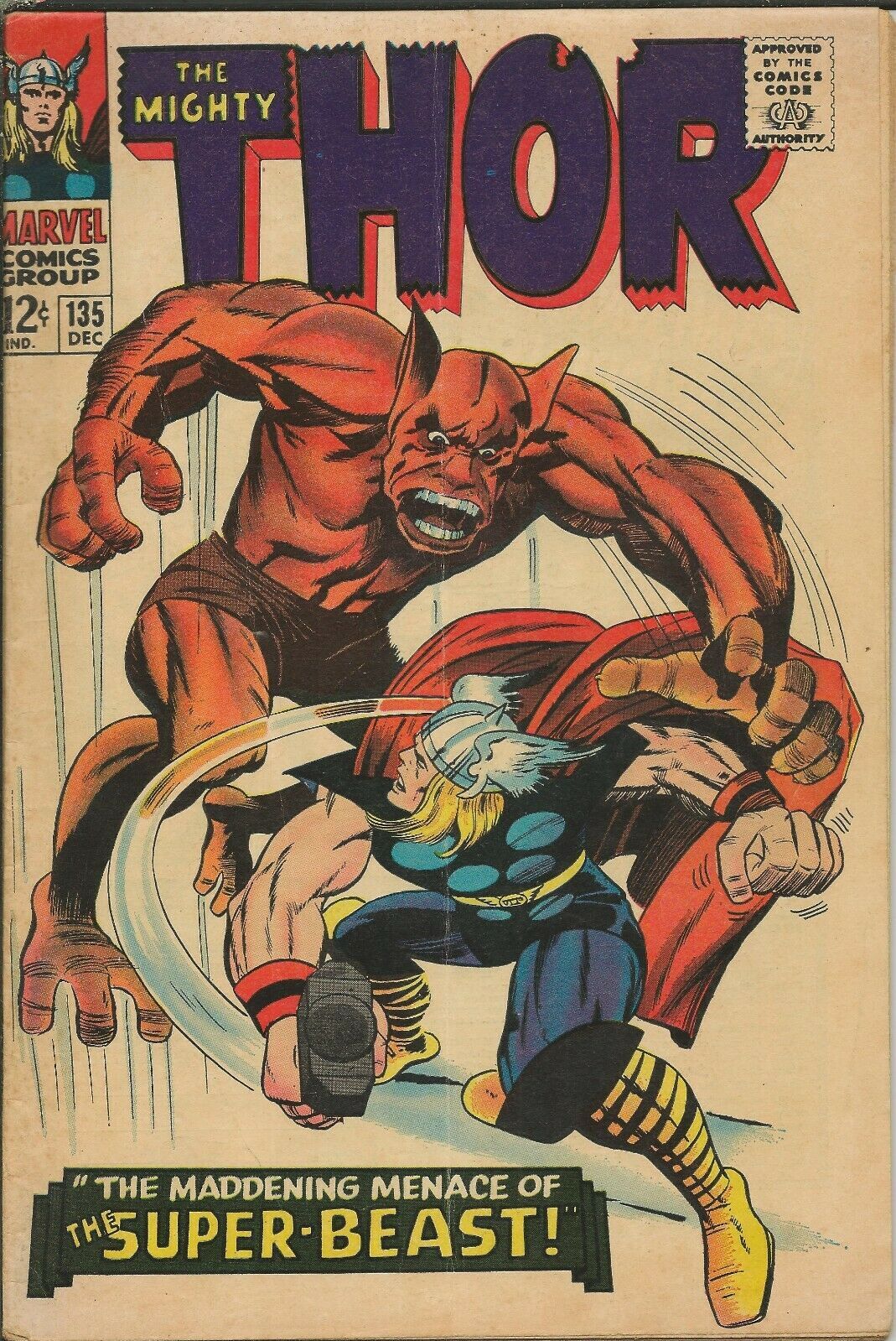 Thor #135 ORIGINAL Vintage 1966 Marvel Comics 2nd High Evolutionary 1st ...