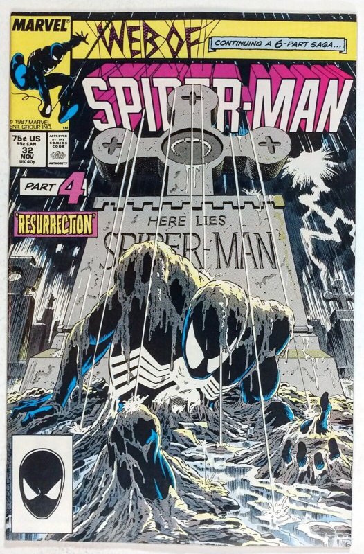 Web of Spider-Man #32, Iconic cover art by Mike Zeck | Comic Books ...