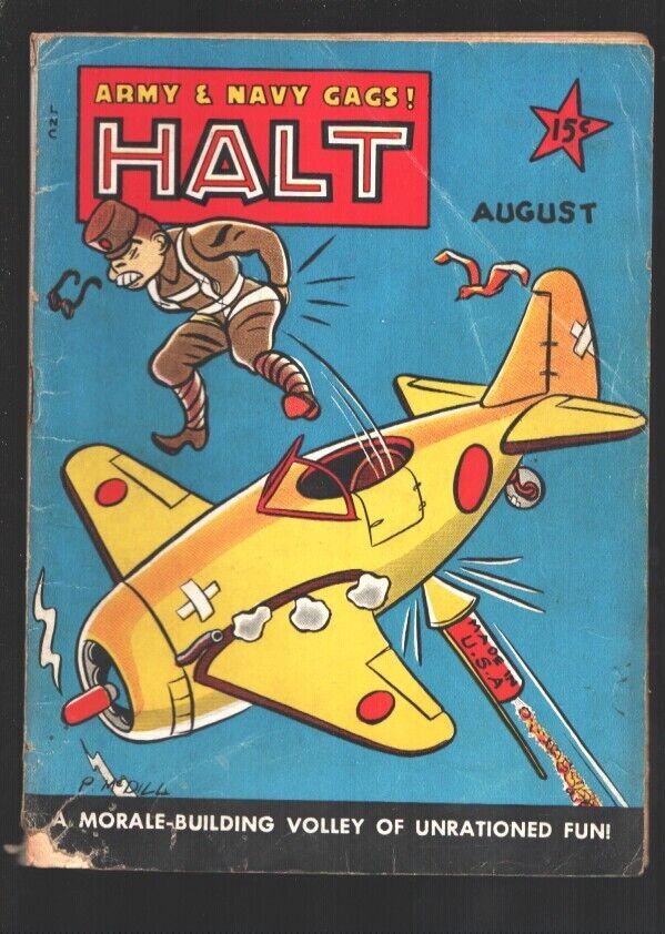 Halt! Vol. 3 #9 8/1944-Fireworks cover art -Cartoons-gags-jokes ...