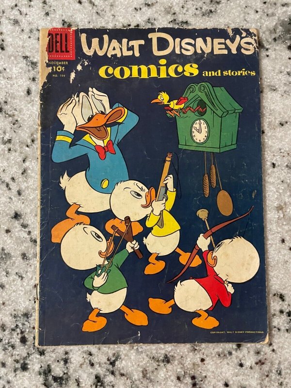 Walt Disneys Comics And Stories 194 Vg Dell Golden Age Comic Book