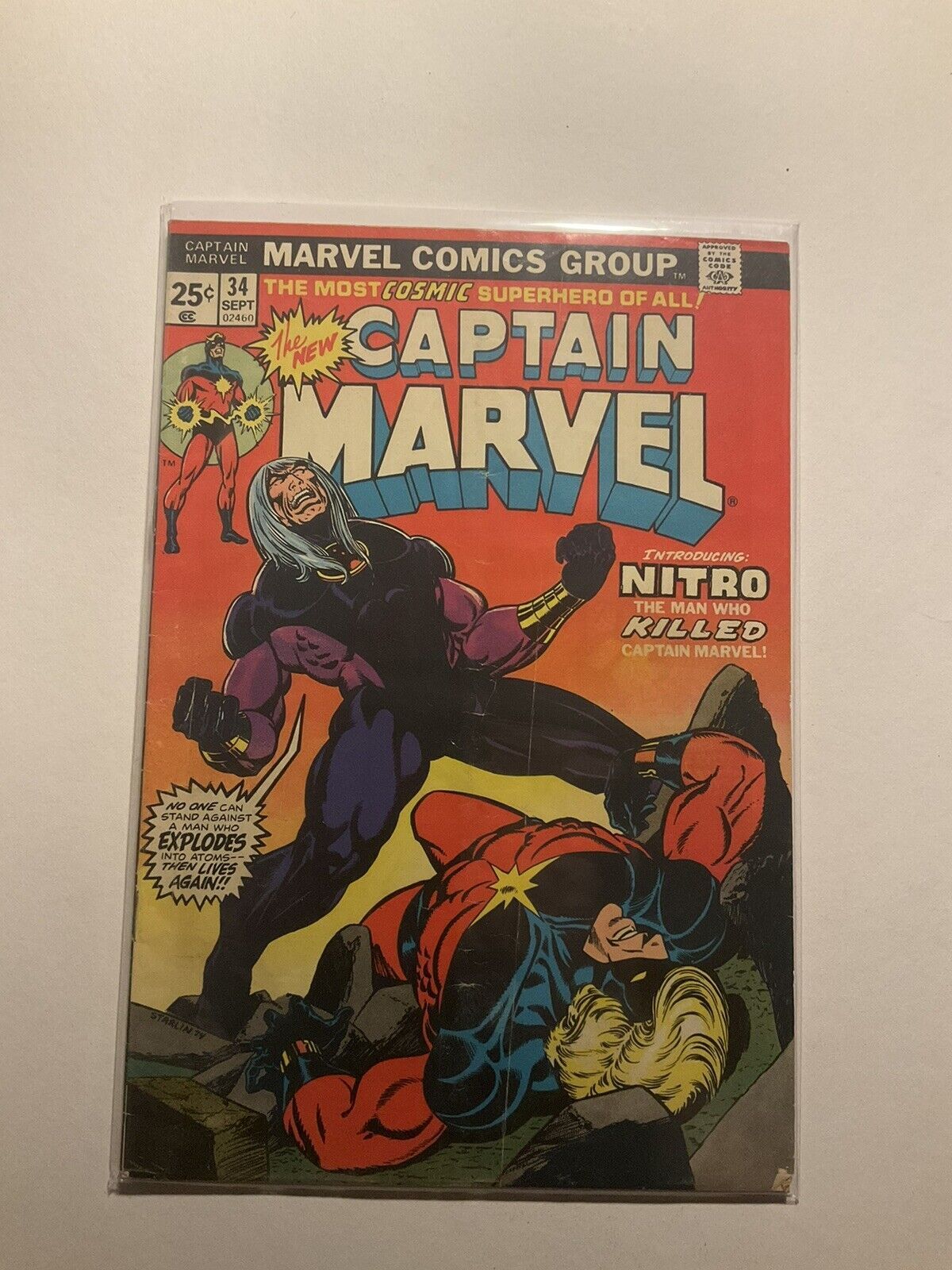 Captain Marvel 34 Fine- fn- 5.5 Marvel | Comic Books - Bronze Age ...
