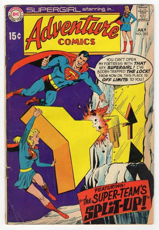 Adventure Comics #382 VINTAGE 1969 DC Comics Superman Supergirl Neal ...