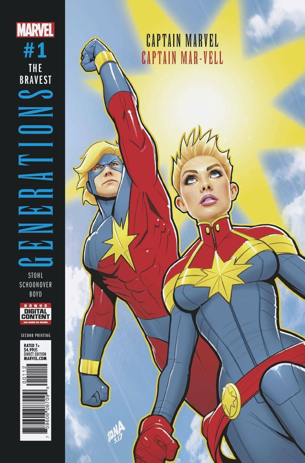 Generations Capt Marvel & Capt Mar-Vell #1 2nd PTG Nakayama Marvel 2022 ...