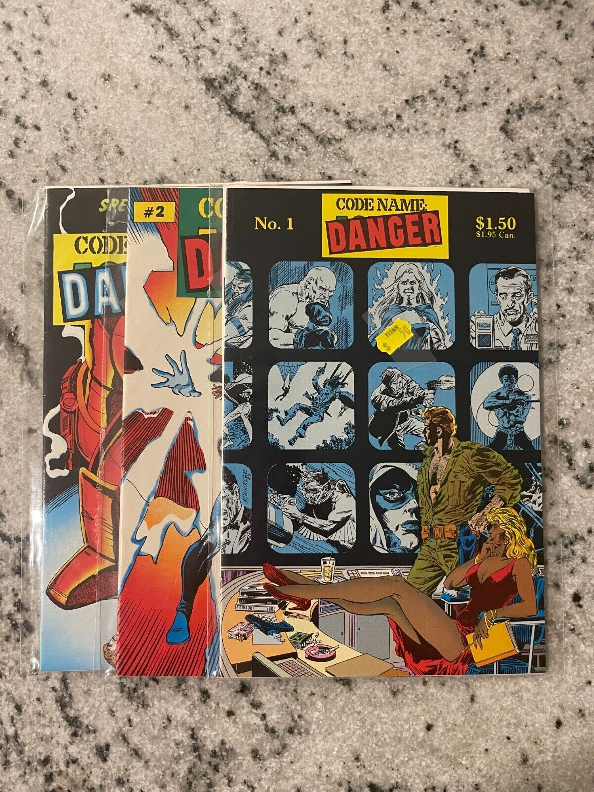 Lot Of 3 Codename Danger Comic Books # 1 2 3 NM Harris Cover Art RH1 ...