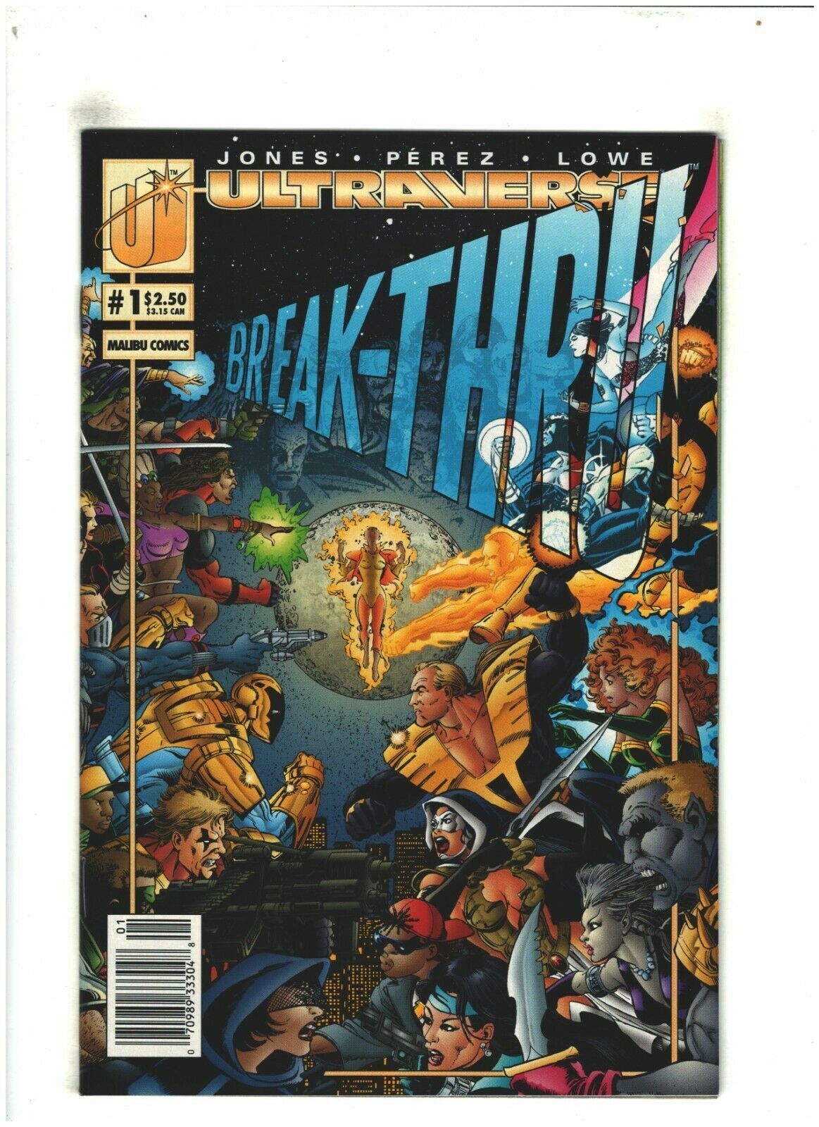 Break-Thru #1 NM- 9.2 Newsstand Ultraverse Comics 1993 George Perez ...