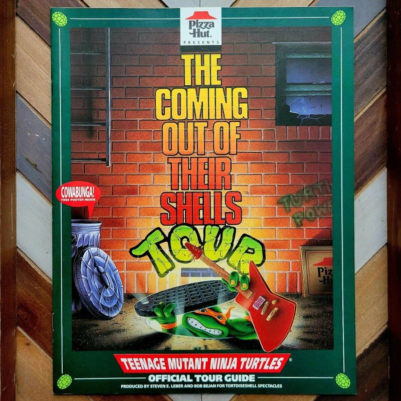 Vintage 1990 TMNT Rare 8× SIGNED + POSTER Ninja Turtles OUT OF SHELLS ...