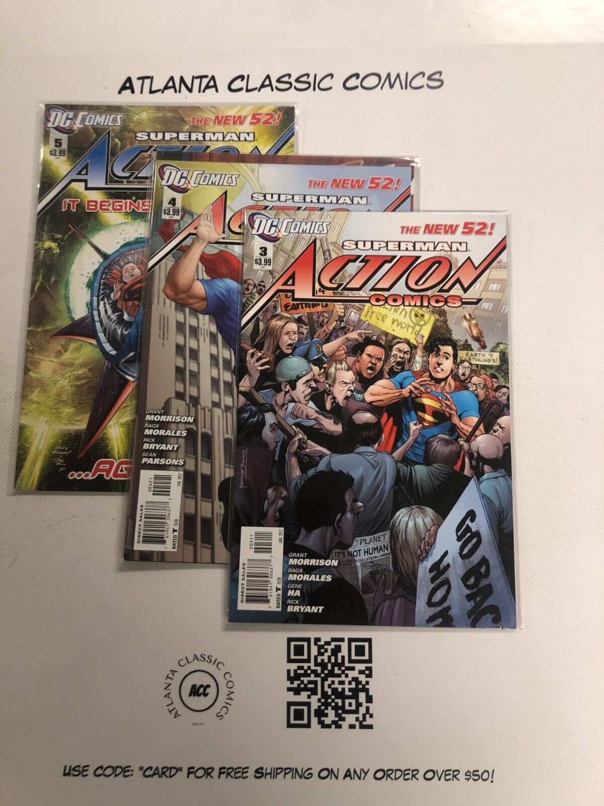3 DC Comic Books Action Comics #3 4 5 Batman Superman 136 KE1 | Comic ...