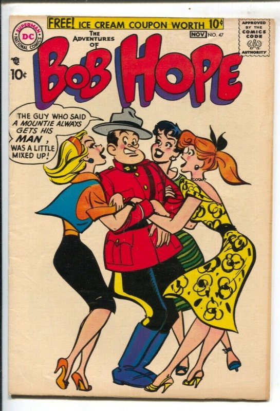 Adventures of Bob Hope #47 1957- DC humor- RCMP Mountie cover-Owen ...