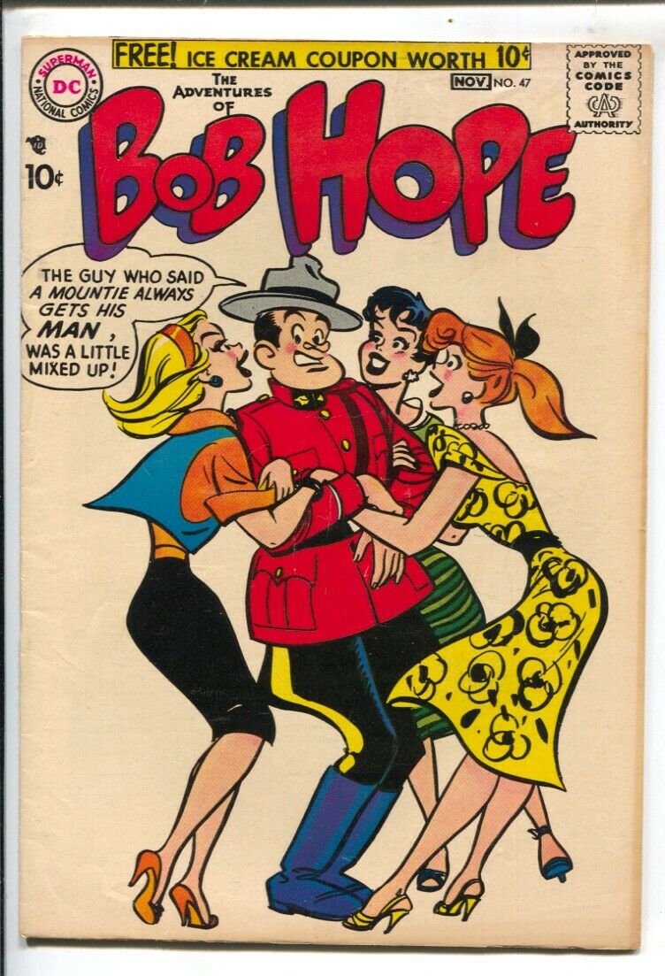 Adventures of Bob Hope #47 1957- DC humor- RCMP Mountie cover-Owen ...