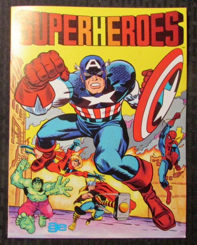 1980 Marvel SUPERHEROES A.G.E. Sticker Album VF 8.0 NO STICKERS Captain ...