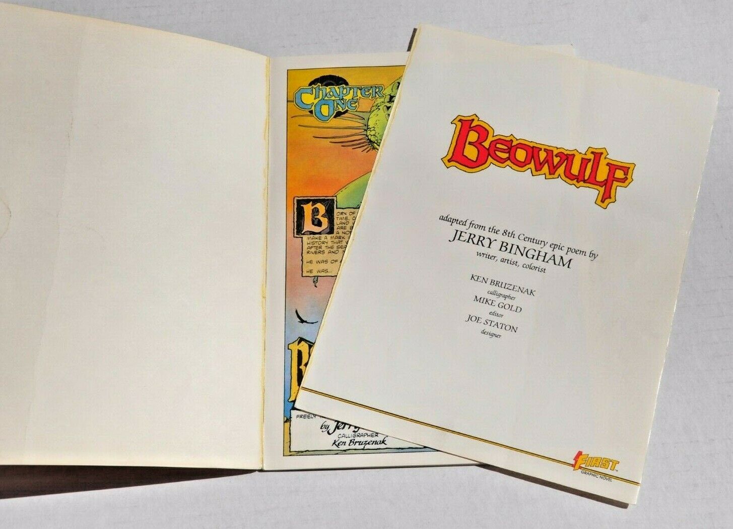Beowulf First Comics Graphic Novel Jerry Bingham 1984 MOTU HEMAN CONAN ...