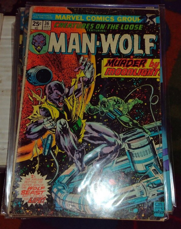 Creatures on the Loose # 36 1975 Marvel MAN Wolf Moonstone George Perez ...