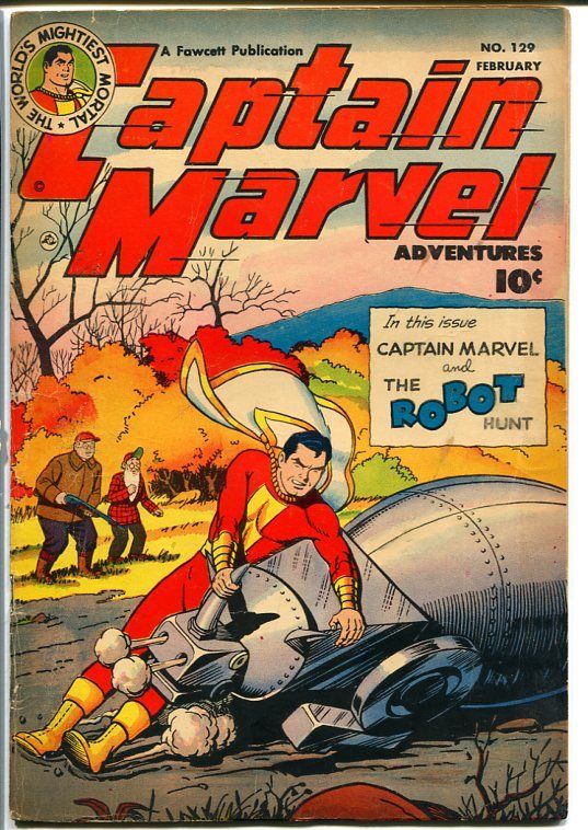 Captain Marvel Adventures #129-Great Robot Cover VG+ | Comic Books ...
