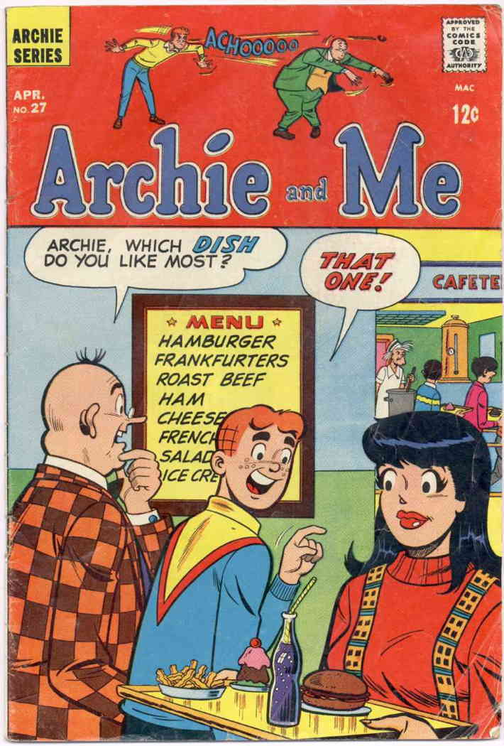 Archie and Me #27 GD ; Archie | low grade comic April 1969 Menu Cover ...