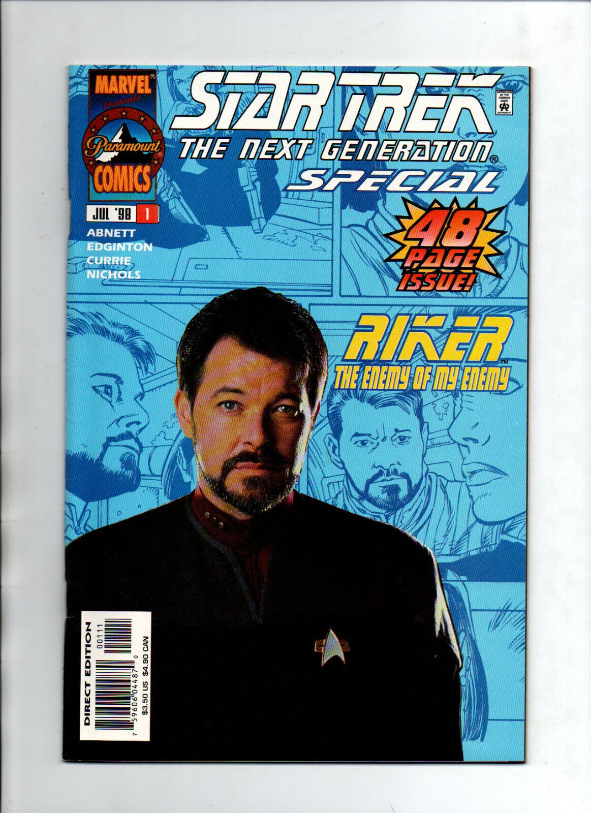 Star Trek The Next Generation Special #1 - Riker - Marvel - 1998 - (-NM ...