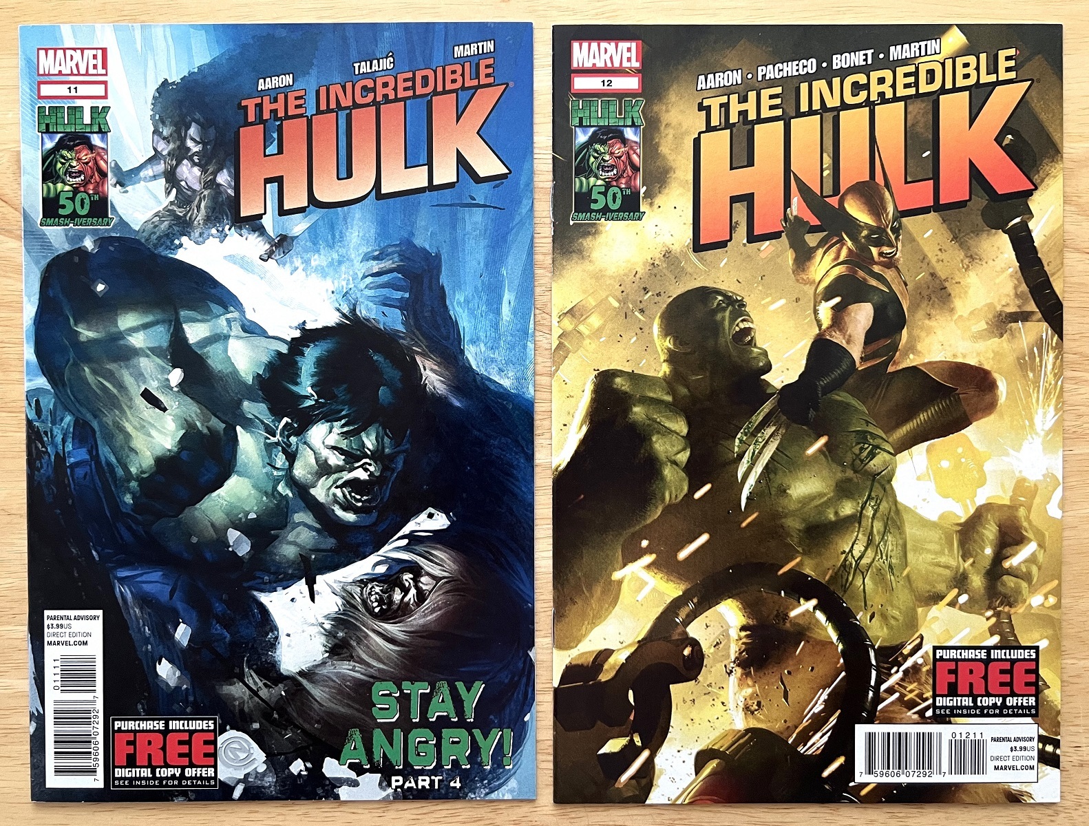 Incredible Hulk 11 +12 Wolverine Stay Angry (2012) B6 | Comic Books ...