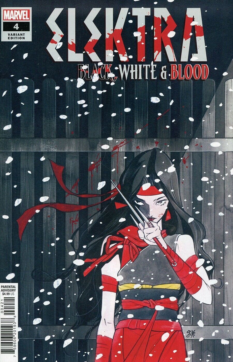 Elektra Black White & Blood #4 (of 4) Cover B Momoko Variant Marvel ...